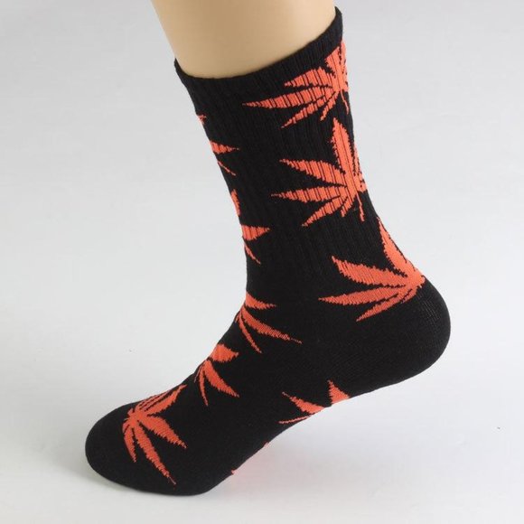 Underwear & Socks | New Mens Weed Leaf Socks Marijuana Black Orange ...